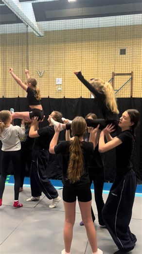 Stunt Routine Progress of Our Cheerleading Team