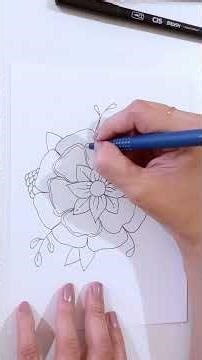 Easy Overlapping Flower Simple Lines for Beginners