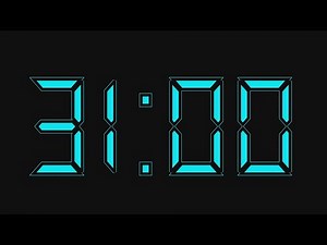 31 minute timer with alarm sound at the end. 31 minute countdown