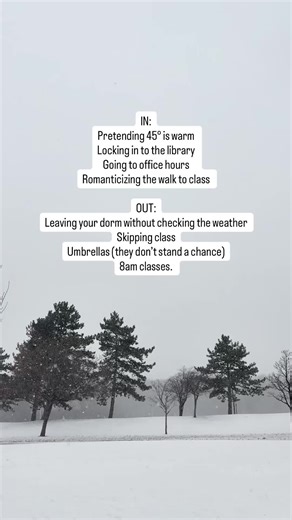 Tackling the Spring semester, one day at a time ❄️ #UBuffalo #College #University