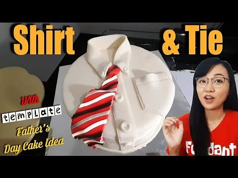 Shirt Cake with TEMPLATE | Father's Day Shirt Cake | How to make a Shirt Cake | Shirt Cake