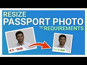 Resize a photo to a Passport File-Size and Resolution. On Android Smartphone.