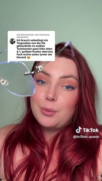 Neue Lila Glitzerbrille von Lens Alter im Test