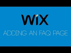 Adding An FAQ Page To Your Wix Website - Wix com Tutorial - Wix My Website