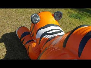7 foot Inflatable Pouncing Tiger Deflation