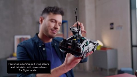 LEGO Icons Back to The Future Time Machine 10300, Model Car Building Kit Based on The Delorean from The Iconic Movie, Perfect Build for Teens and Adults Who Love to Create