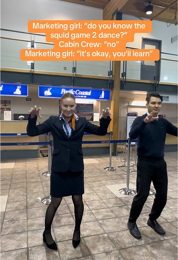 hopping on the squid game dance, how did we do? 😆 By the way, enter our contest in our bio ✈️ #squidgame2 #squidgame #fyp #dance #roundandround #flyPCA