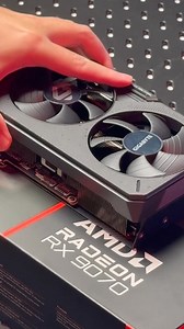 122K views · 619 reactions | Unboxing the RX 9070 GAMING OC 16G — performance powered by AMD, cooling boosted by WINDFORCE. With 53.6% higher air pressure and 12.5% improved airflow, this card doesn’t just look cool — it stays cool. Hawk Fan Design. Server-Grade Thermal Gel. RGB HALO Three-Ring Lighting. And a versatile VGA holder that’s got your back. #AORUS #GIGABYTE #RX9000 #VGA #GamingPC #gaming #graphicscards #READYTOPLAYHIGH #AMD | AORUS | Facebook