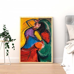 Abstract Colorful Dancer Matte Poster | Vertical Art Print, MF Hussain Style Art, Indian Modern Art Poster - Etsy Canada
