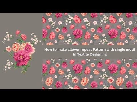 How to make repeat Pattern with single motif in Textile Designing (method 2) | Photoshop classes