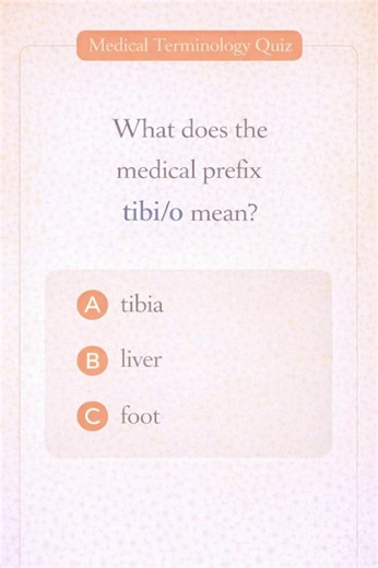 Medical Terminology 101 🩺 If medical words feel like a different language, this series breaks them down into simple parts—prefix, root, and suffix—so you can understand charts, test questions, and common healthcare terms faster. New quick terms daily—save this playlist and follow for more. #medicalterms #anatomy #bonefacts #medicalquiz #healtheducation