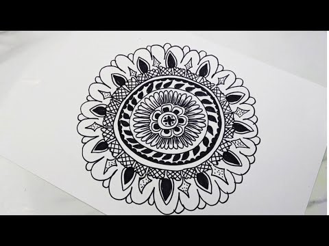 Mandala Art Drawing - Step by Step Tutorial