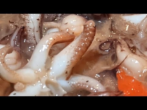 P2- COOKING SPICY SQUID TENTACLES W/ A KICK! #recipes #asmr #squid #pusit #food