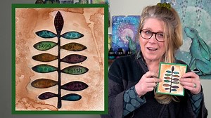 A Sticker Stencil Card by Tracey Dutton To learn more about the techniques and products used to make this beautiful card, head over to https://laviniastamps.com/a-sticker-stencil-card/ The Lavinia Sticker Stencils open up a host of new creative possibilities, as demonstrated here by Tracey. Elements Inks were applied with a stencil brush to colour the leaves, which were then stamped over with a selection of mini pound stamps. After protecting the image with Distress Micro Glaze, the background w