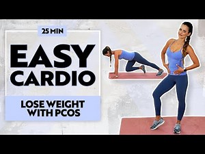 PCOS EXERCISES TO LOSE WEIGHT - EASY AT HOME CARDIO WORKOUT | no equipment, no repeat