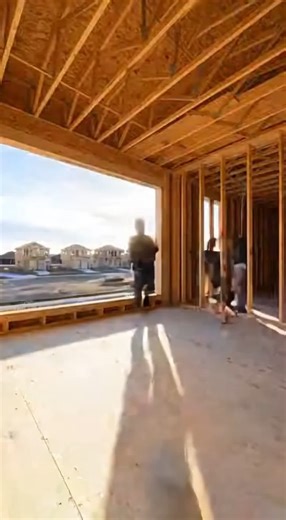 From_inside_a_half-built_home_workers_moving_in_fast_motion_walls_painted_windows_installed_furnitur. | BuildMaster Hub