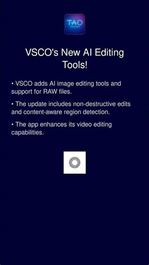 VSCO's New AI Editing Tools!