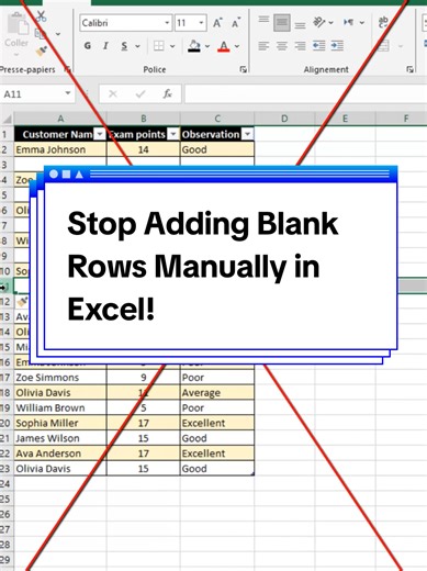Stop Adding Blank Rows Manually in Excel! Try This Instead #fyp #foryoupage #excel #exceltips #exceltricks @DR EXCEL