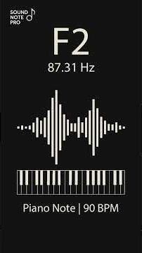 Piano Note F2 – 87.31 Hz | Tuning Tone & Pitch Training – Sound Note Pro #Notfa #notefa #نت_فا