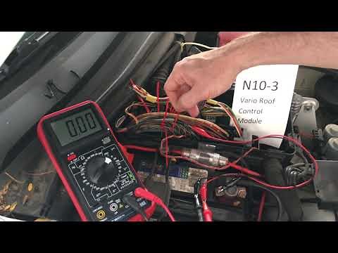 Mercedes R170 SLK Top Troubleshooting - Testing the Microswitches at the Control Module