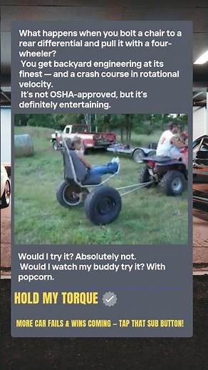 Rear Differential Chair Ride | Redneck Engineering or Genius Physics?