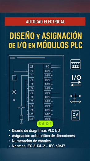 ¡El diseño de PLCs nunca fue tan fácil! 🤩 Controla la Asignación de I/O en Módulos con AutoCAD Electrical. 🤖 Simplifica la parte más tediosa de tu proyecto de automatización: ✅ Diseña diagramas PLC I/O de forma clara y profesional. 🖥️ ✅ Asignación automática de direcciones: ¡Olvídate de errores manuales! ✍️ ✅ Numeración de canales para una organización perfecta. 🔢 👉 Trabaja bajo las Normas IEC 61131-2 e IEC 60617. ¡Diseño preciso y compatible garantizado! ⚙️ #AutoCADElectrical #PLC #Automat