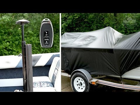 Electric Boat Cover Lifter-Upper | DIY Remote Control Support Pole for Storage
