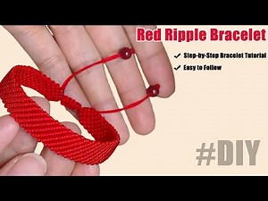 How to Make a Red Ripple Bracelet | Step-by-Step Macrame Tutorial #diy #handmade #macrame #bracelet