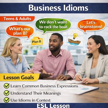 ESL Business Idioms Lesson | Telephone, Workplace & Conversation Idioms