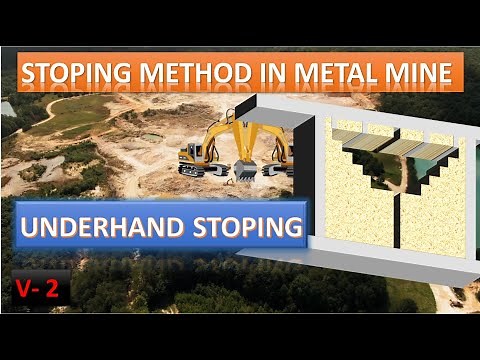 underhand stoping / animation / stoping methods / metal mining