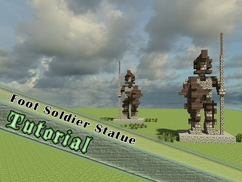 Minecraft Statue Tutorial: How To Build A Medieval Spearman!