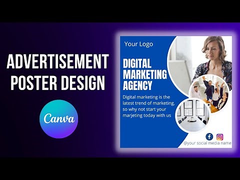 How to create advertisement poster in Canva | Tutorial by DLC Ventures India
