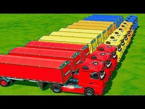 Trucks with colors | Transport Longest Trailers & Trucks Action In Fs22 | Farming Simulator 22 |