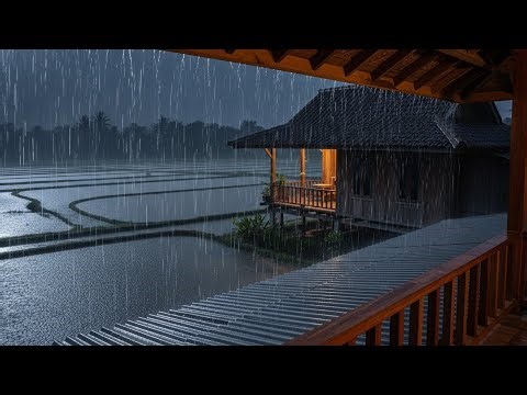 Calming Midnight Heavy Rain for Sleep, Focus and Mental Peace