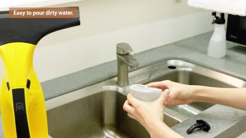 Kiato Window Vacuum Squeegee Cordless, Rechargeable Window Vacuum Cleaner with 2 X Squeegee (11”+ 6.7”), Electric Window Vac for Windows, Tiles, Mirrors, Showers, Glass, 2200mA, WC09