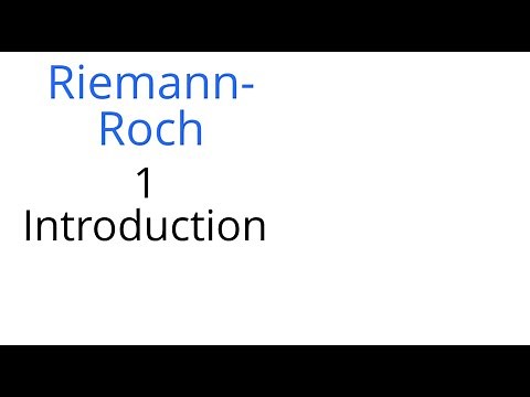 Riemann Roch (Introduction)