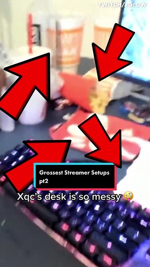 xQc has a gross desk🤢 #twitch #streamer #xqc #fyp #viral #foryou #xyzbca #gamingnews #gaming