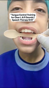 Struggling with L & R Sounds? Try This Tongue Control Drill || One Simple Drill to Fix L & R Sound Clarity 👅 Tongue Control Training for Clear L & R Sounds 👅🗣️ This simple but powerful speech therapy drill helps improve ✔ tongue stability ✔ tongue elevation ✔ midline tongue control Using a simple stick / oral motor tool, the jaw is stabilized so the tongue can learn correct placement needed for L and R sounds. ✨ Why this activity is important: • Prepares the tongue for correct sound productio