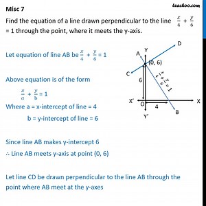 Misc 6 - Line perpendicular to x/4   y/6 = 1 through point