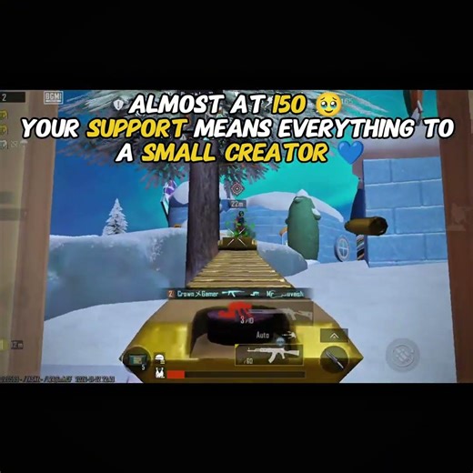 almost 100 subscribers keep supporting #bgmishorts #shorts #pubgshorts #crowngamer