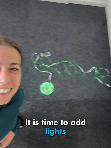 DIY LED Light Strip Installation on Foam Shelves