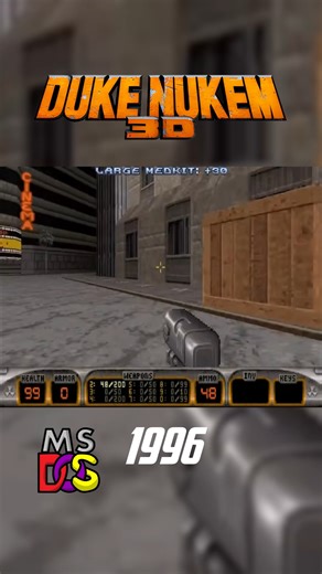 FNG_Gaming on Instagram: "Duke Nukem 3D – The King of 90s FPS Attitude Released in 1996, Duke Nukem 3D didn’t just push the first-person shooter genre forward — it kicked the door down and talked trash while doing it. Developed by 3D Realms, this legendary FPS dropped players into a chaotic, alien-invaded Los Angeles where only one man had the firepower, ego, and one-liners to save the world. Armed with iconic weapons like the shotgun, pipe bombs, freeze thrower, and the devastating RPG, Duke ba