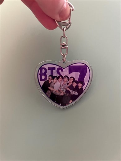 BTS Bias Themed Heart Keychain | K-pop Fan Gift | Fan Made Merch - Etsy