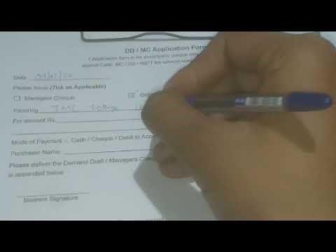 How to fill the DD form of HDFC Bank?