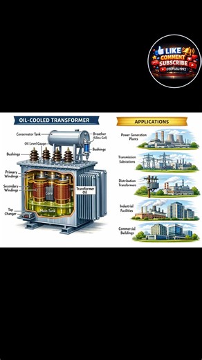 Applications of Oil-Cooled Transformer⚡💡(Electrical Engineer)#shorts #youtubeshorts #automobile