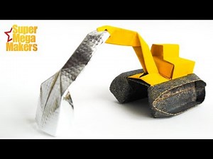 How to Make a Bulldozer. Origami Step by Step Instruction