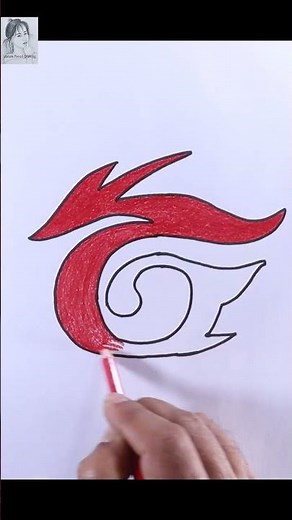 HOW TO DRAW THE GARENA FREE FIRE LOGO #Shorts