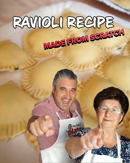 Nonna's Fresh Ravioli from Scratch!🥟 |Learn how to make ravioli from scratch with my very own Nonna who has been making them for over 60 years! Warning: Once you start, just try and stop at a few! | Vincenzo's Plate