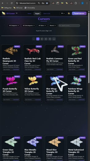 Futuristic Navigator: 3D Custom Cursor for Google Chrome 🚀✨ #3dcursor #gaming #desksetup #pcsetup