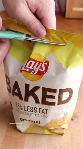 Try this clever chips hack to make your chips a container all in one! #foodhacks | Hello, Yummy